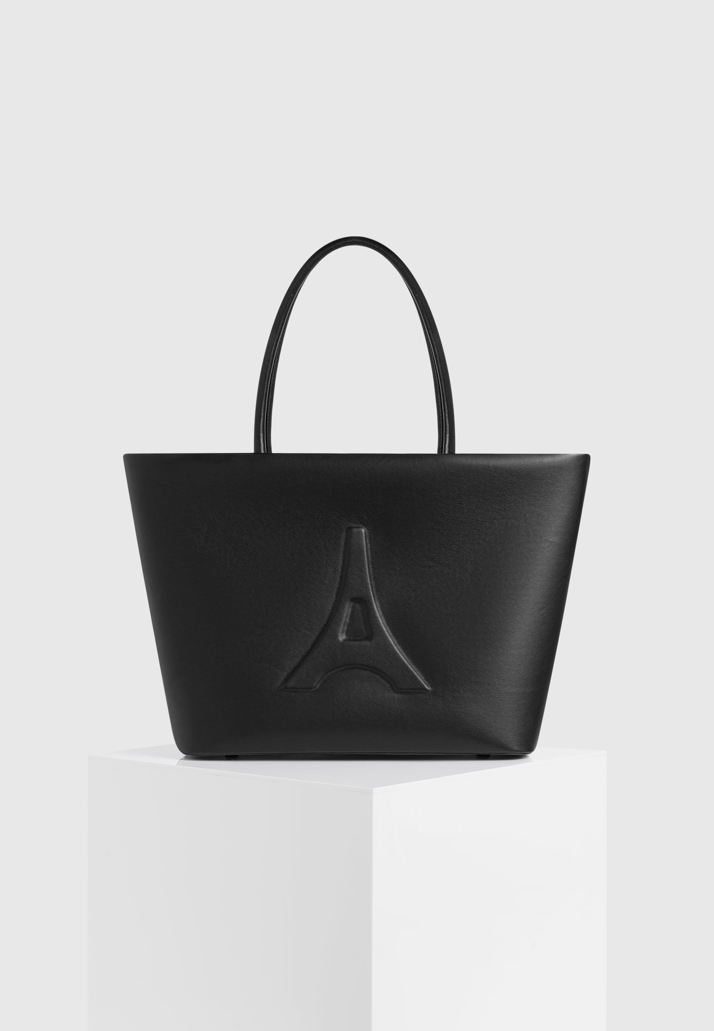 Leather Eiffel Tote Bag - Black | Manière De Voir