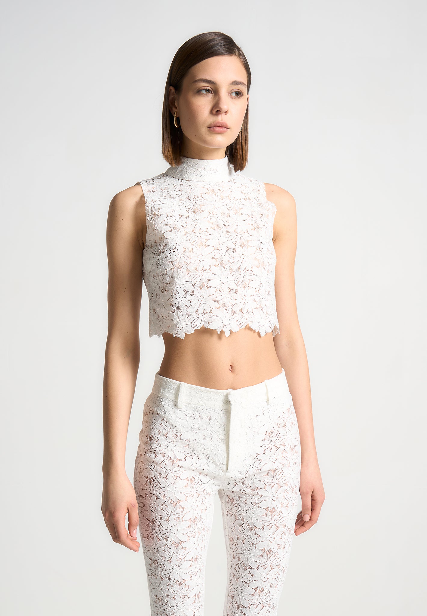 Lace Open Back Top - Black | Manière De Voir