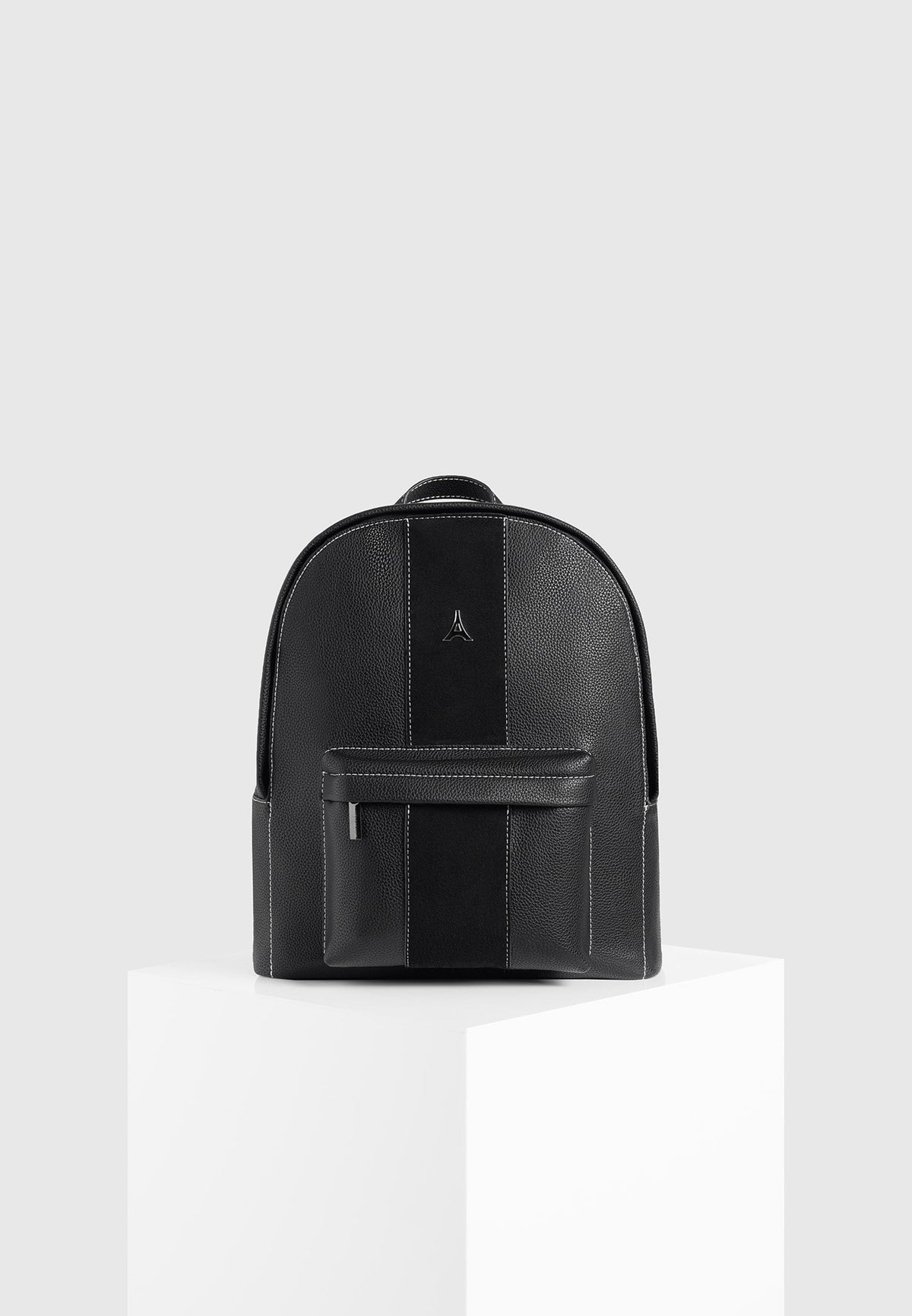 Lyon Suede Panel Backpack - Black | Manière De Voir